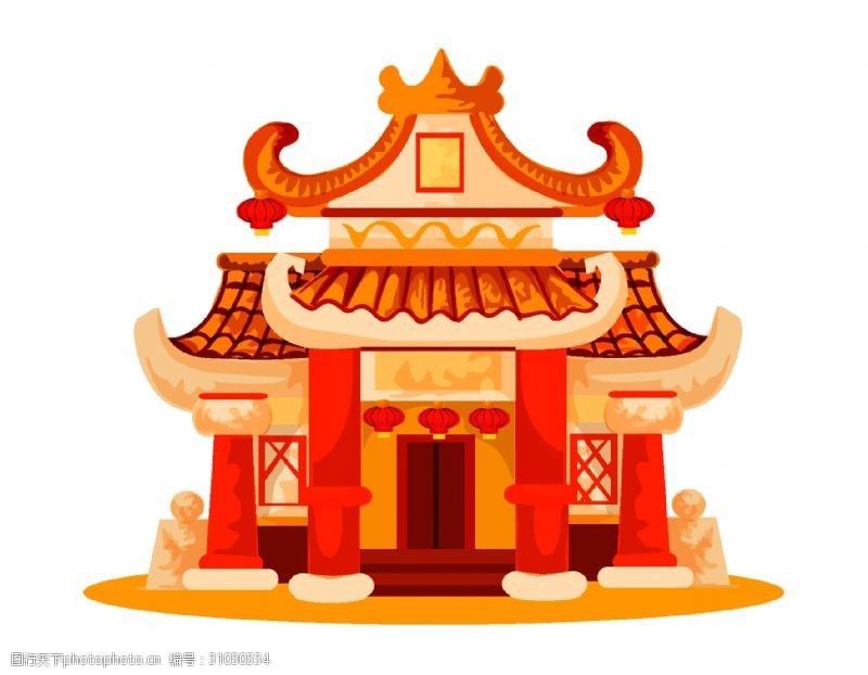 矢量庙宇图片免费下载_矢量庙宇素材_矢量庙宇模板-图行天下素材网