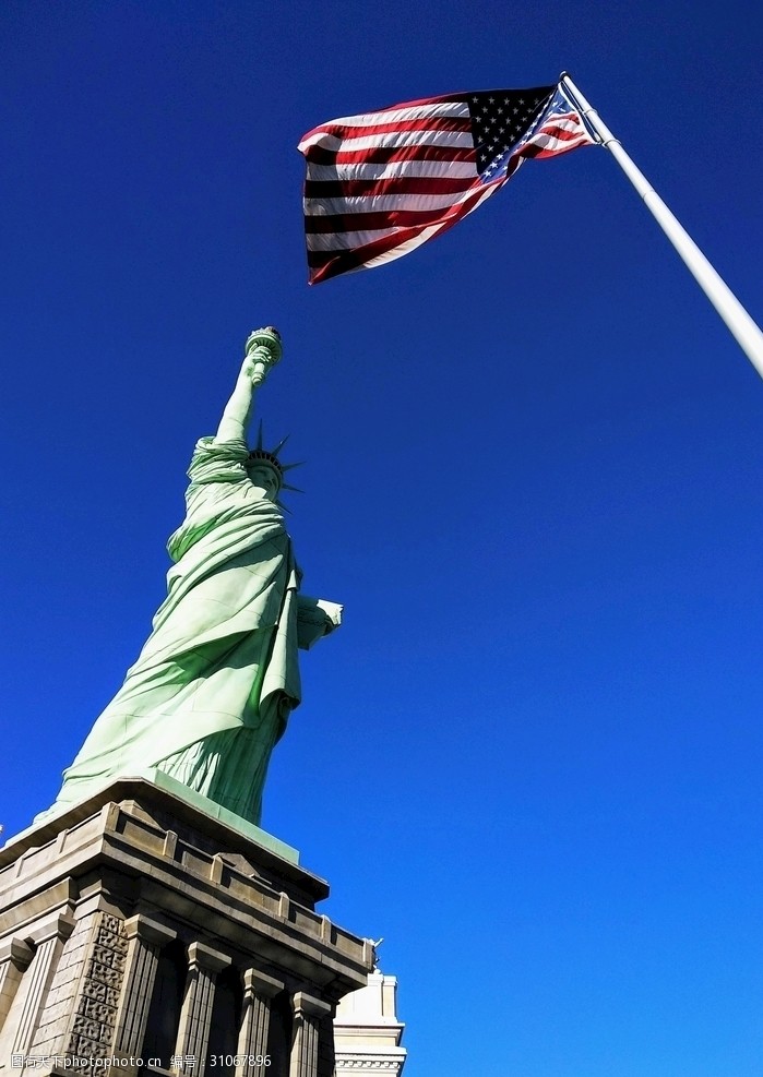 国旗与自由女神像图片免费下载_国旗与自由女神像素材_国旗与自由女神像模板-图行天下素材网