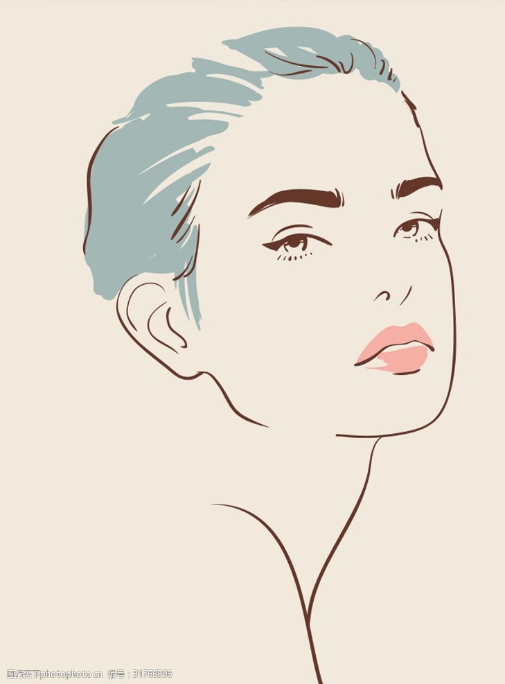 彩绘美女头像图片免费下载_彩绘美女头像素材_彩绘美女头像模板-图行天下素材网