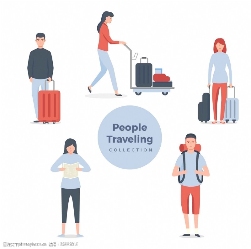 手绘游客图片免费下载_手绘游客素材_手绘游客模板-图行天下素材网